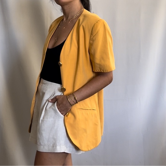 Cortefiel | Jackets & Coats | Vintage Cortefiel Blazer Short Sleeve In ...